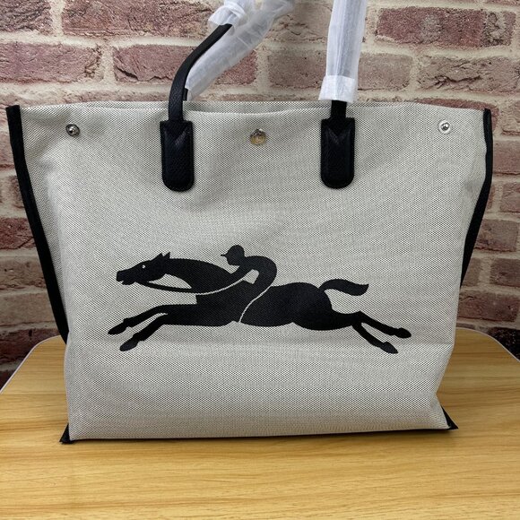 Longchamp | Bags | New Longchamp Essential Toile Large Canvas Tote Bag ...